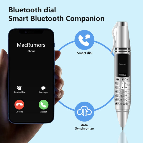 Pen Mobile Phone Dual SIM Mini Telephone Call Recording Bluetooth ...